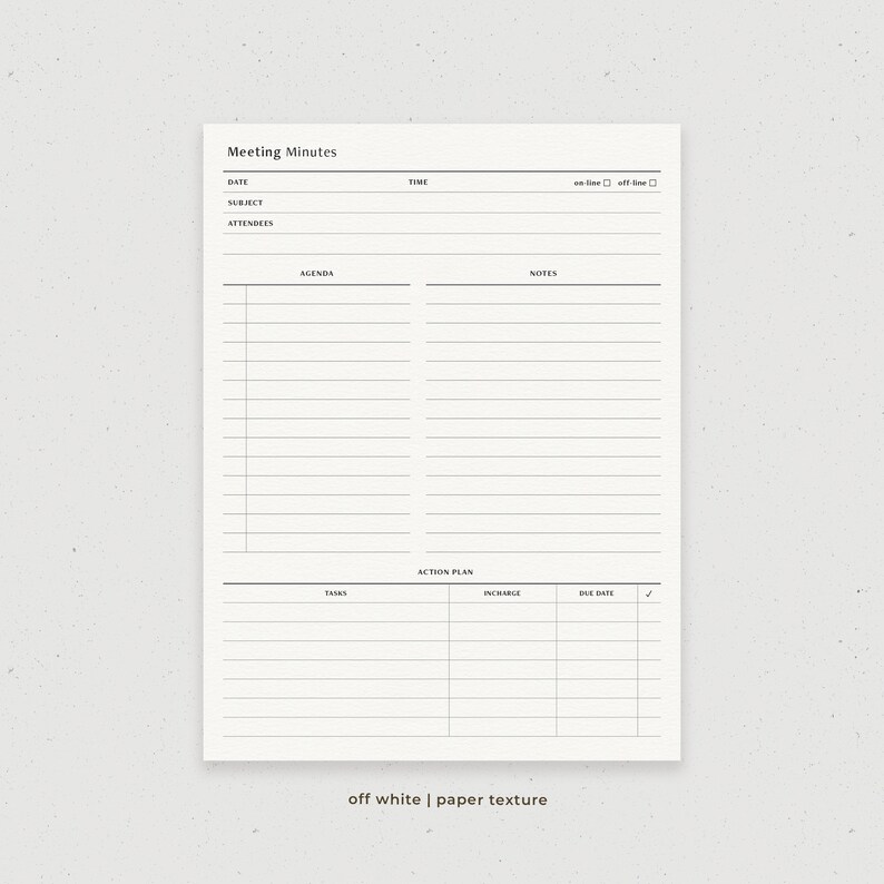Meeting Notes, Meeting Minutes, Meeting Agenda Digital Planner Template ...