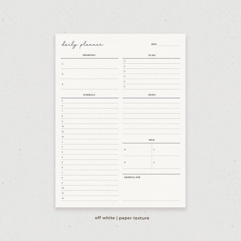 Minimalist Daily Digital Planner Daily Template for Ipad - Etsy