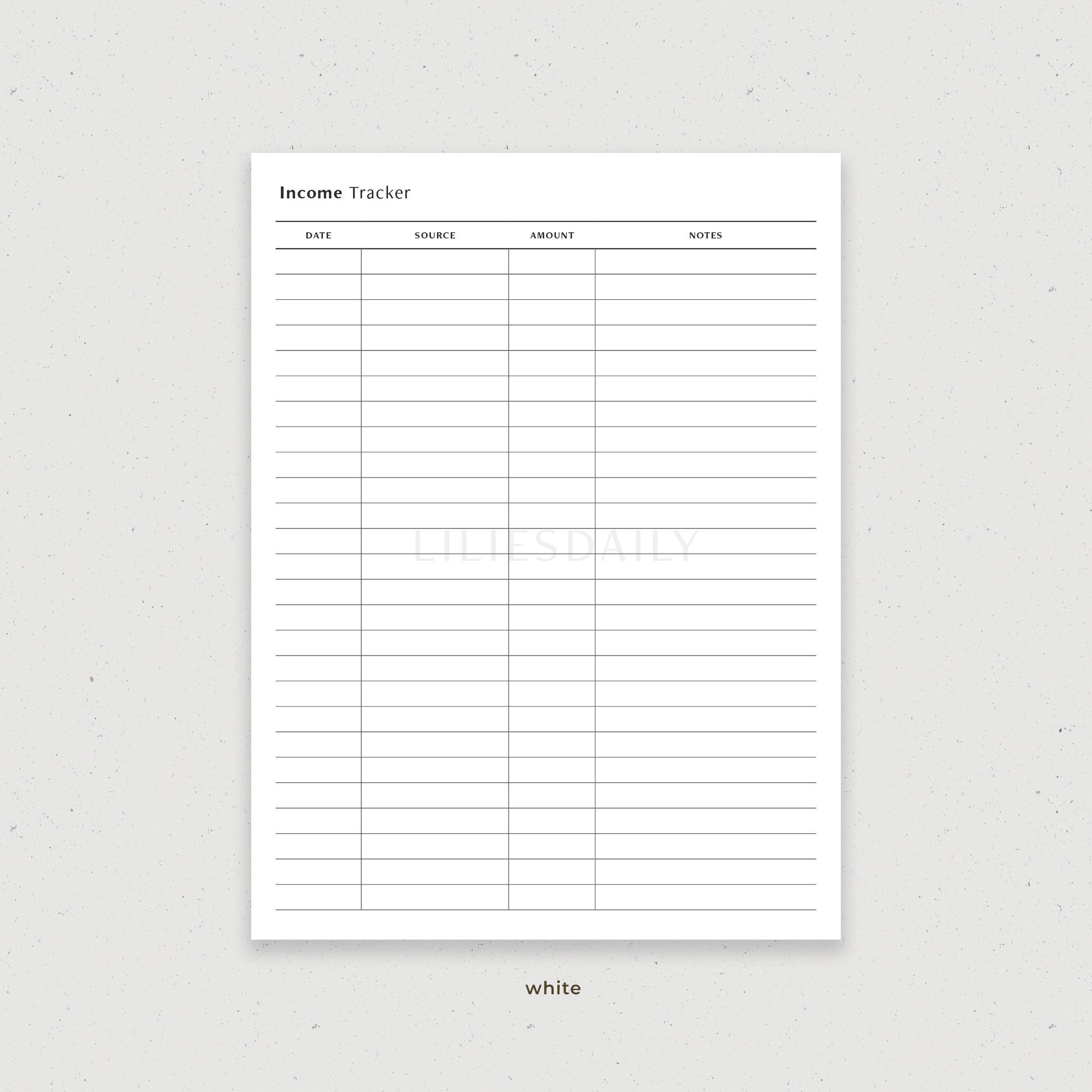 Income Tracker Monthly Income Log Business Income Digital - Etsy