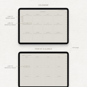 Undated Minimalist Digital Planner, Goodnotes Planner, iPad Neutral ...