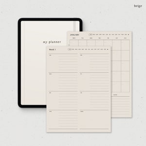 Undated Weekly Digital Planner, Goodnotes Planner, iPad Journal ...