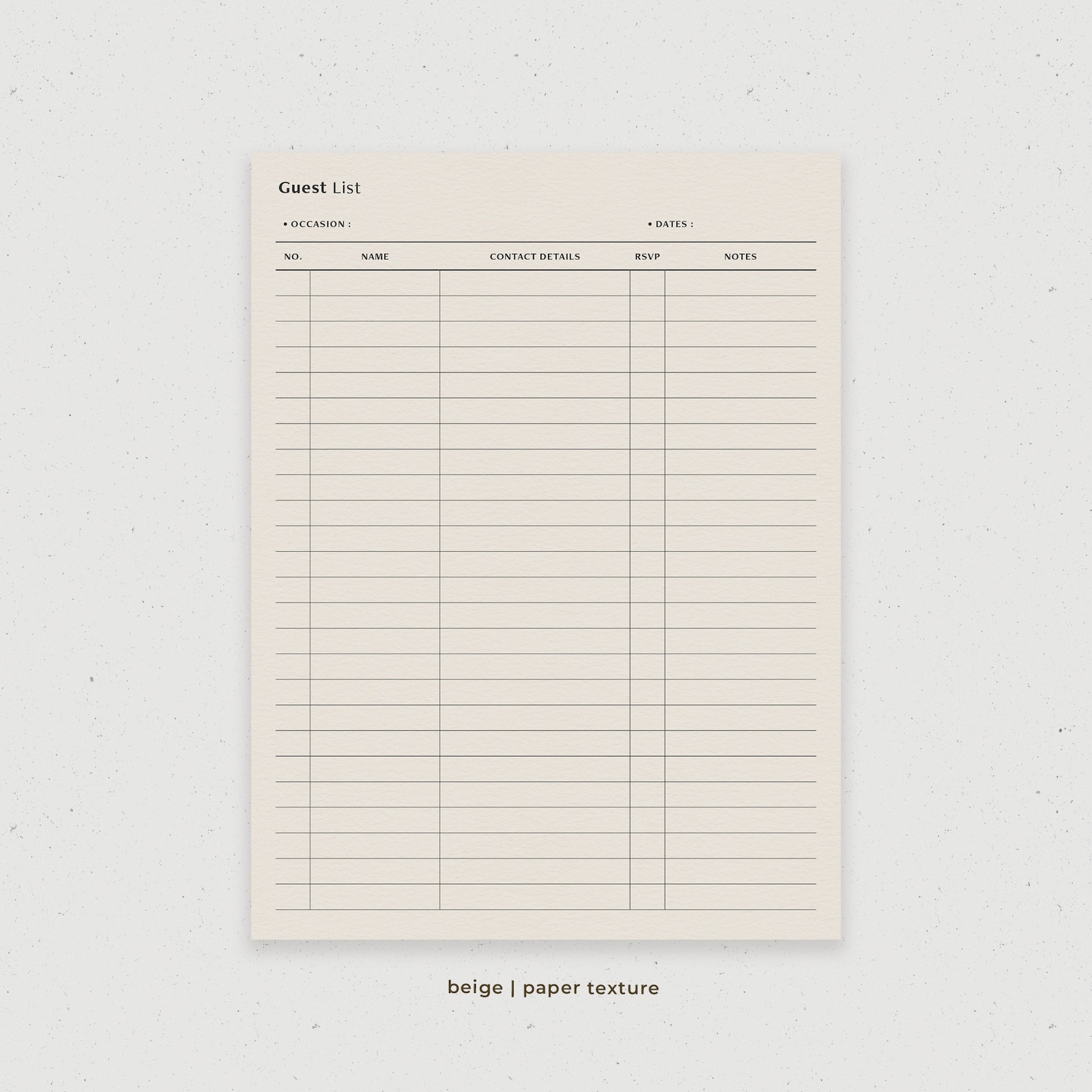 Guest List Tracker, Event Attendance Log, Party Digital Planner ...