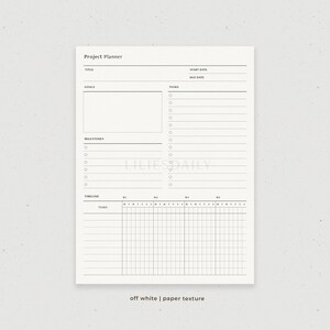 Digital Project Planner Timeline Tracker, Work Goal Setting Planner ...