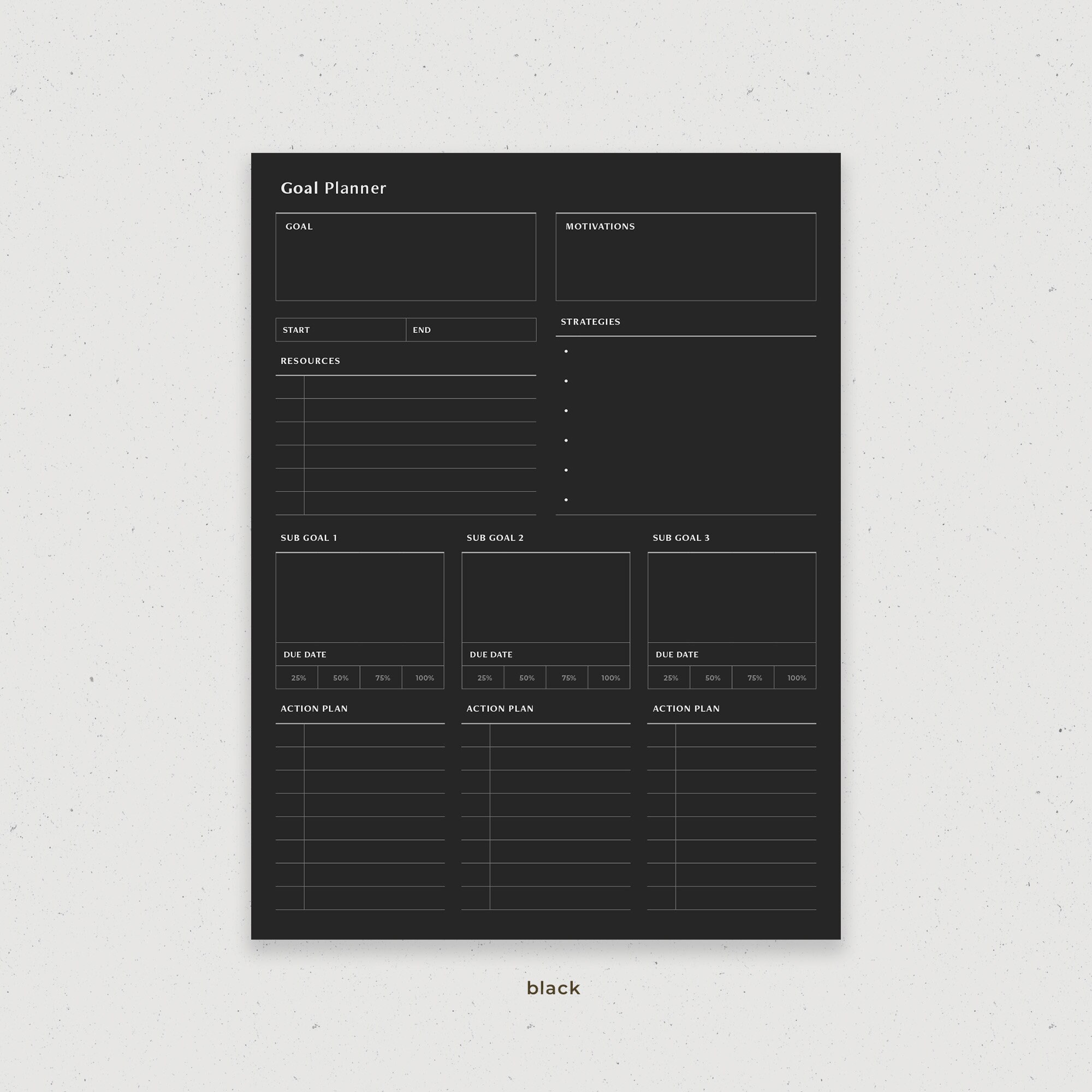 Goal Planner Goal Setting Productivity Digital Planner - Etsy