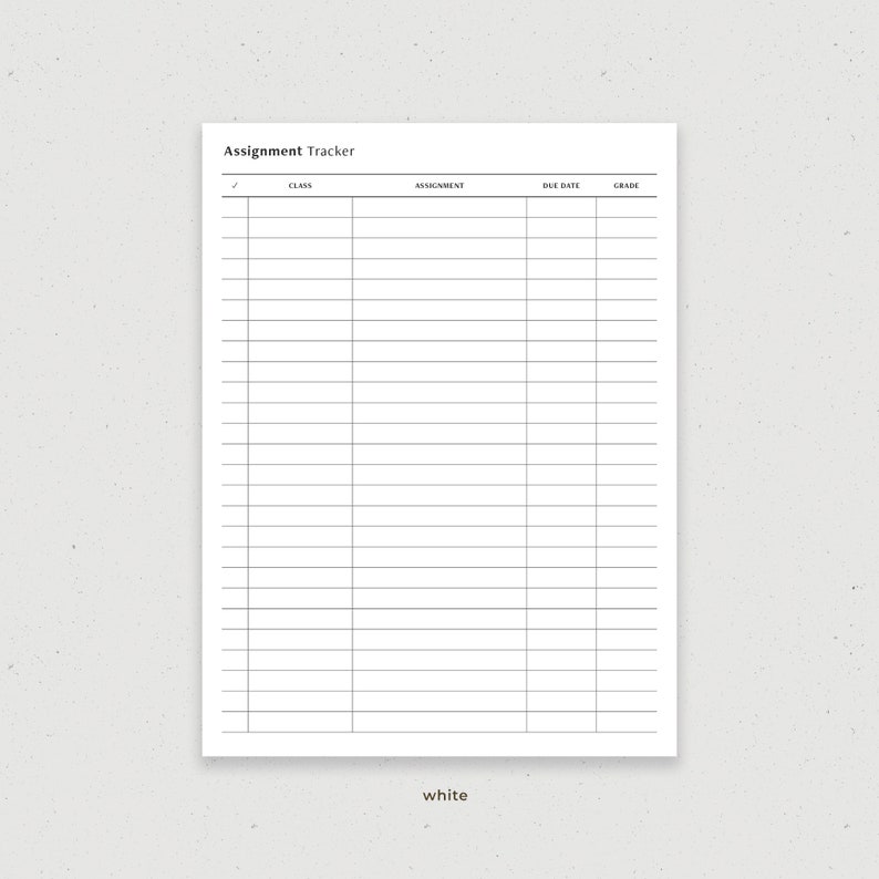 Assignment Tracker Homework Planner Digital Planner Template - Etsy
