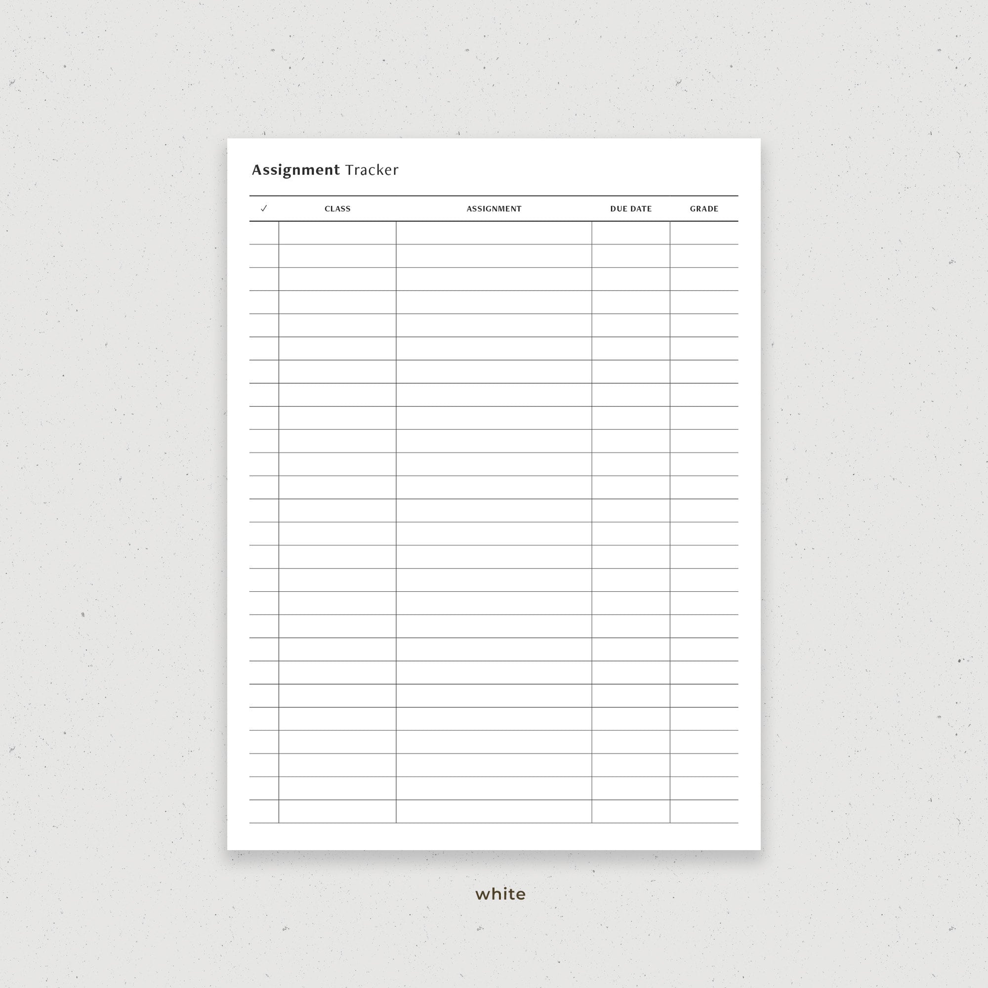 Assignment Tracker Homework Planner Digital Planner Template - Etsy