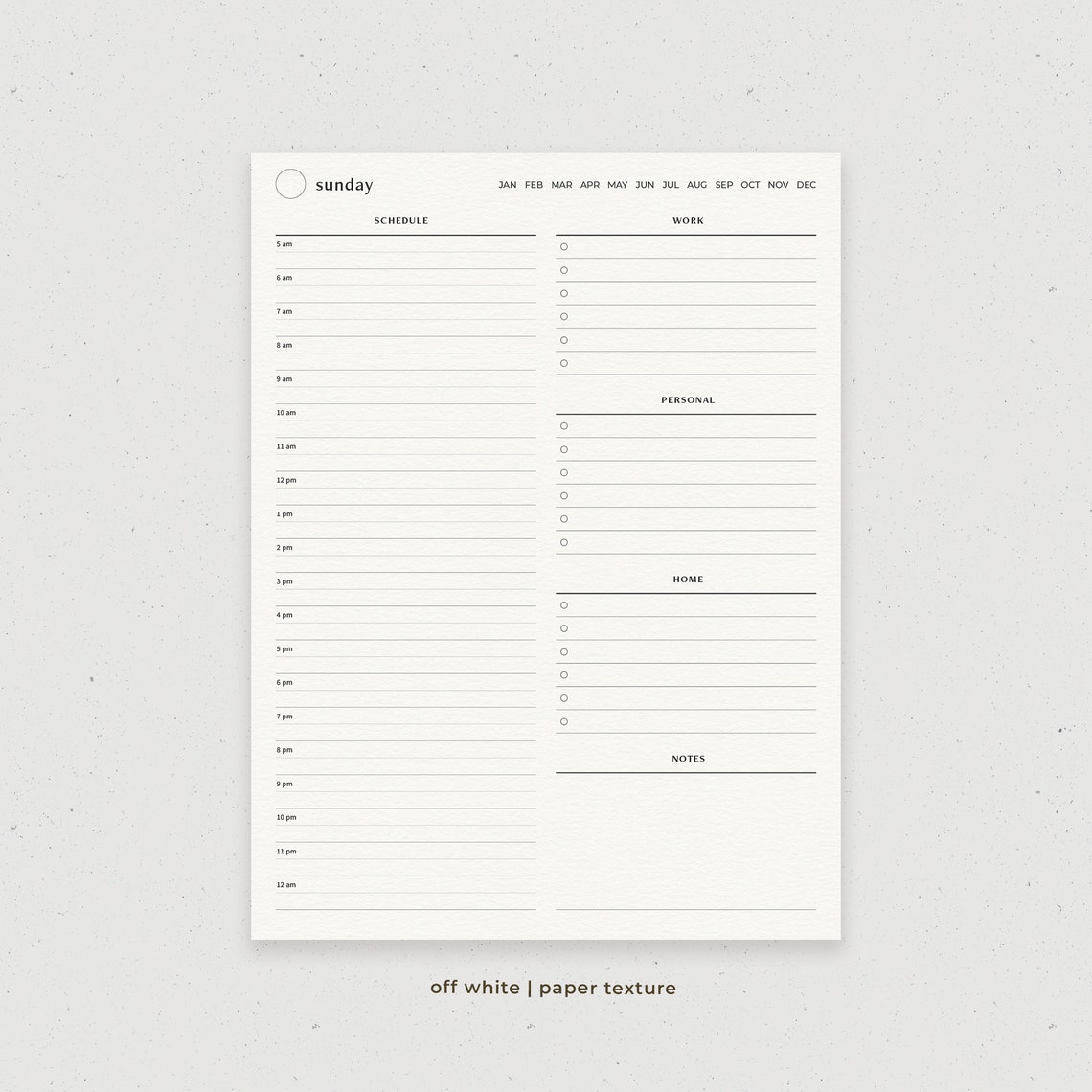 Daily Schedule Daily Hourly Digital Planner Template for - Etsy