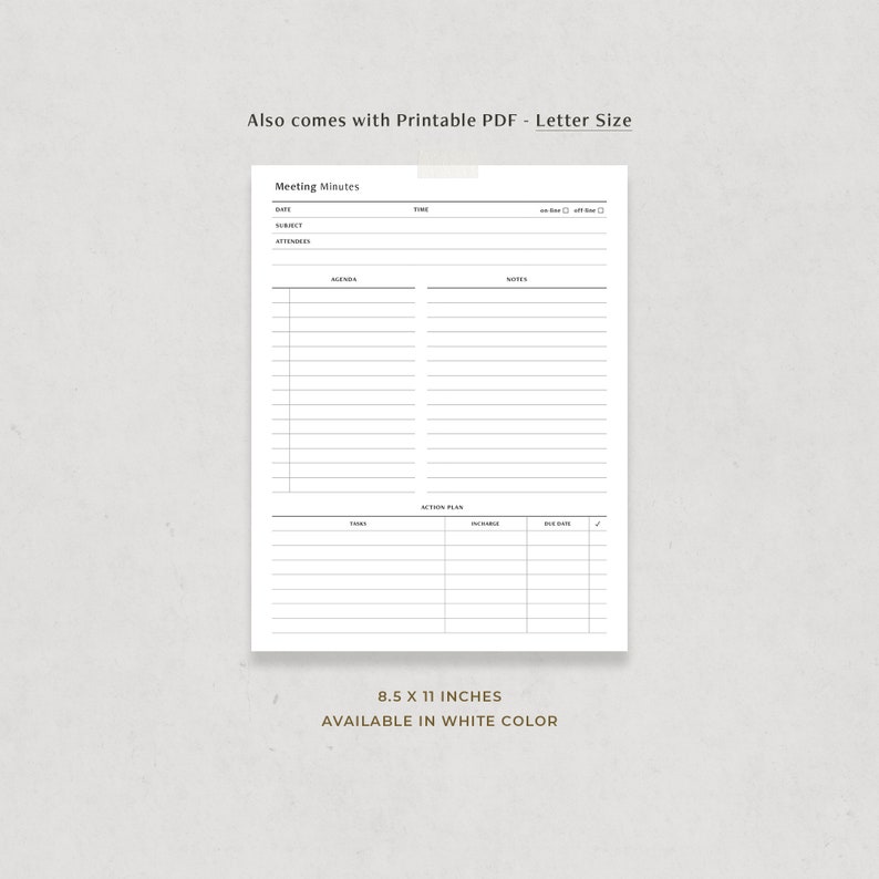 Meeting Notes Meeting Minutes Meeting Agenda Digital Planner - Etsy