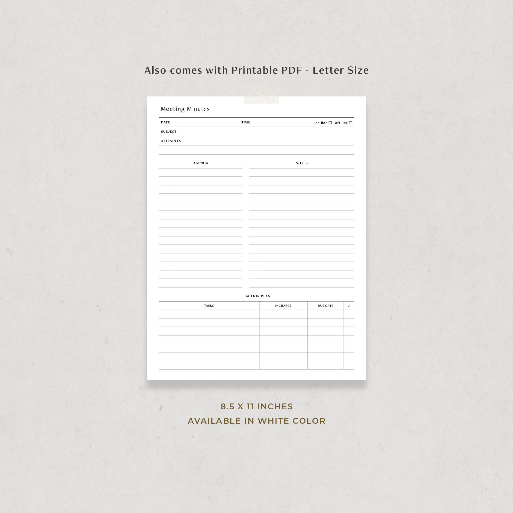 Meeting Notes, Meeting Minutes, Meeting Agenda Digital Planner Template ...