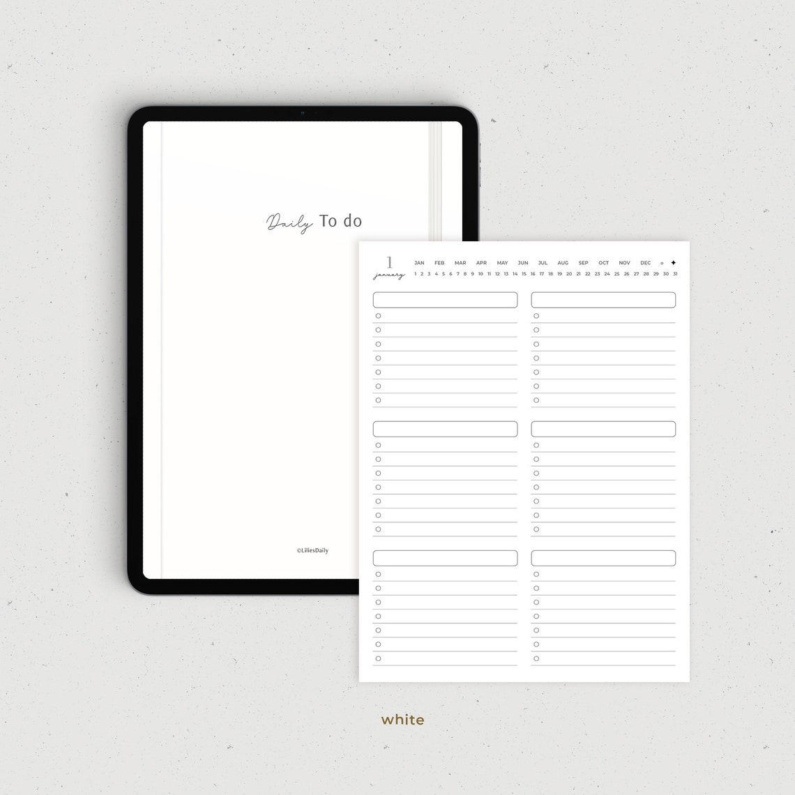 6 Section Daily to Do Checklist Task List Digital Planner - Etsy