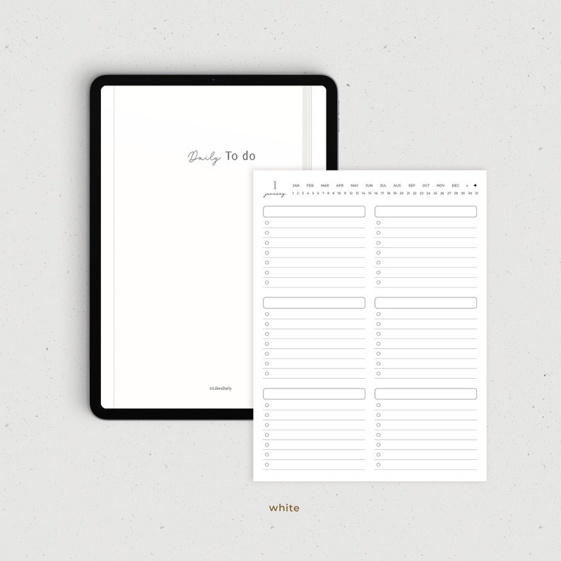 6 Section Daily to Do Checklist Task List Digital Planner - Etsy