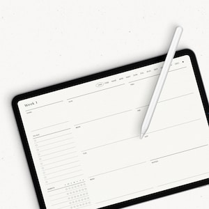 Undated Weekly Digital Planner, Goodnotes Weekly Overview Landscape ...