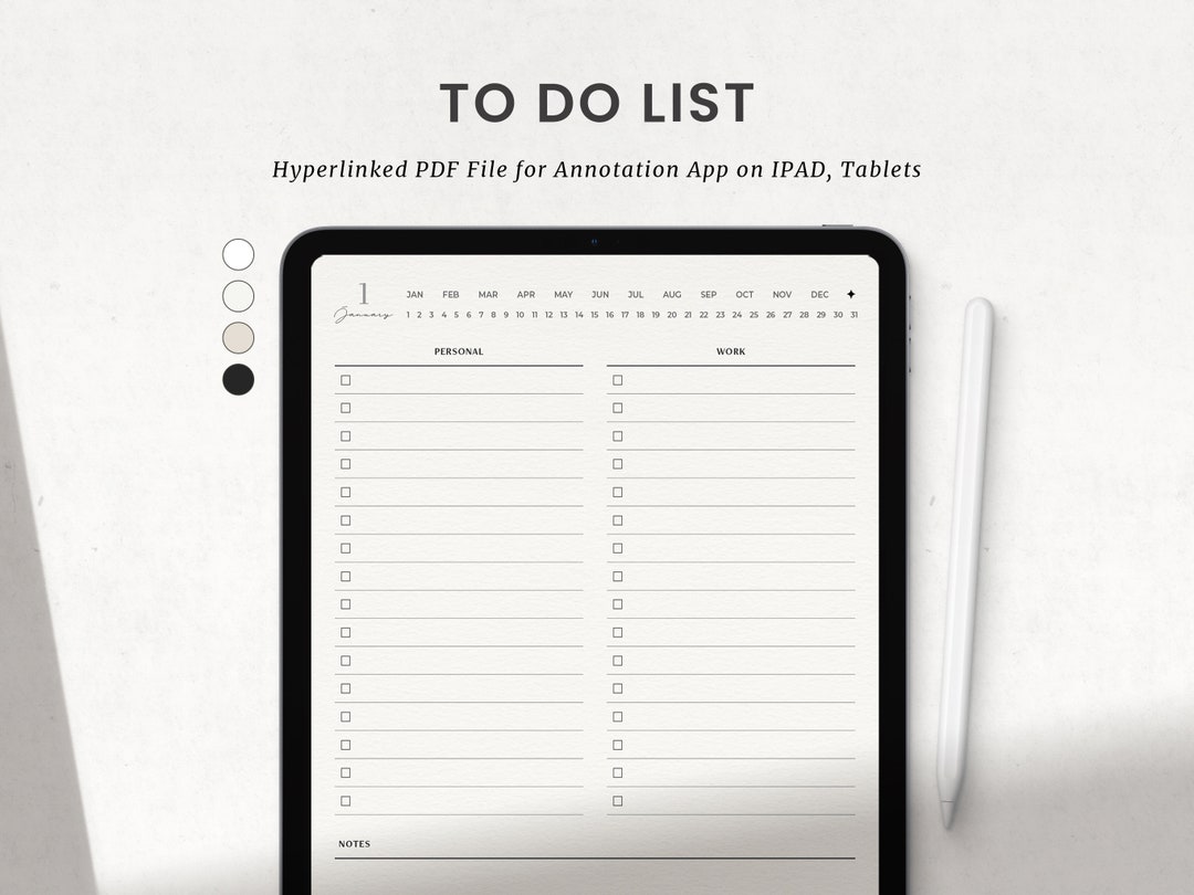 Daily to Do List Digital Planner for iPad Goodnotes Notability ...