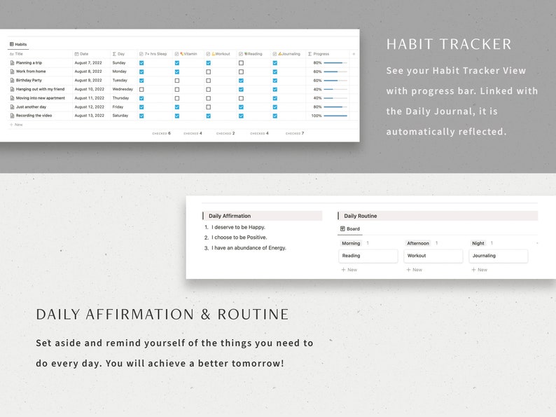 Notion Journal Template Daily Diary Notion Planner With - Etsy Notion Journal Template Daily Diary Notion Planner With - Etsy