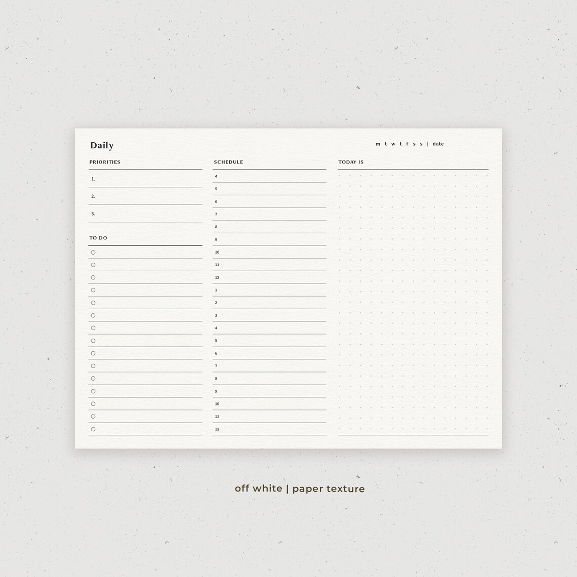 Daily Planner Landscape Digital Template for Goodnotes on - Etsy