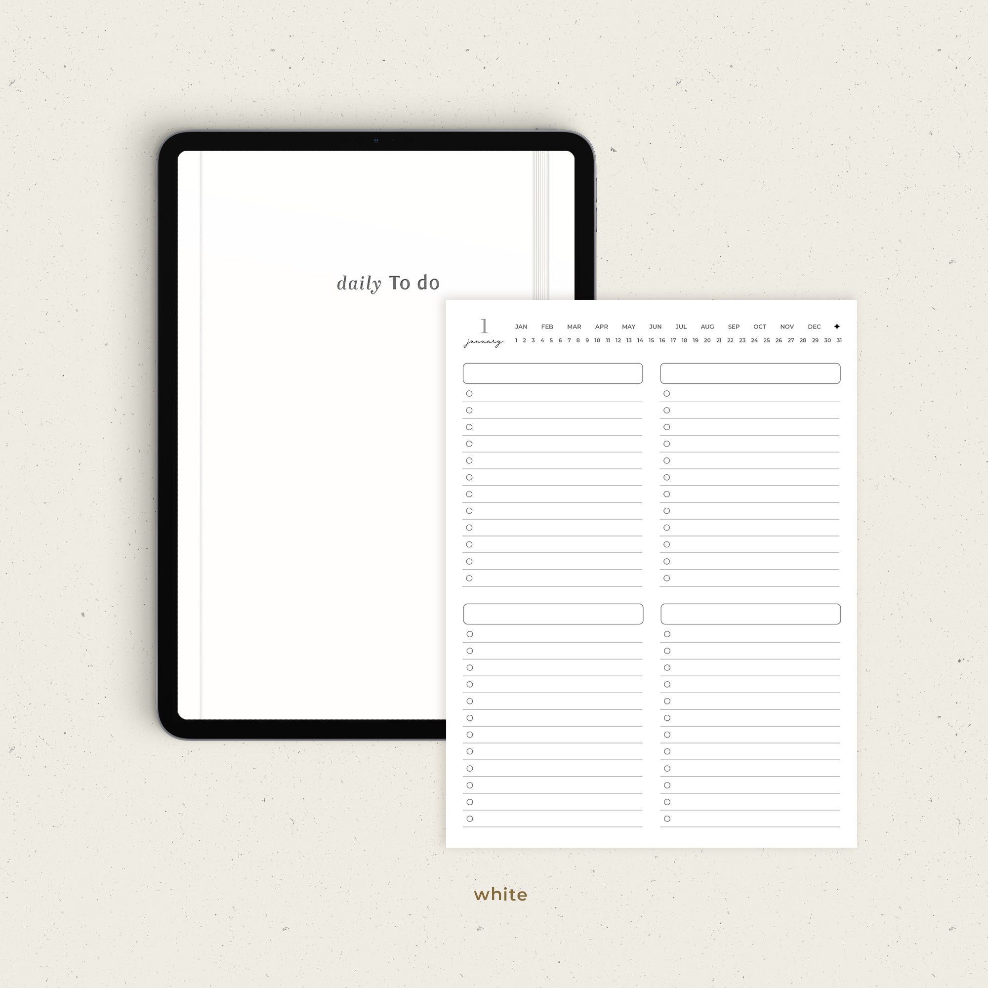 Daily to Do Checklist Task List Digital Planner for Ipad - Etsy