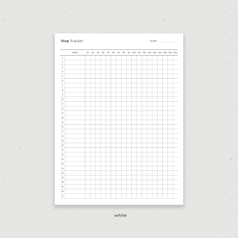 Step Tracker Walking Log Digital Planner Template for - Etsy