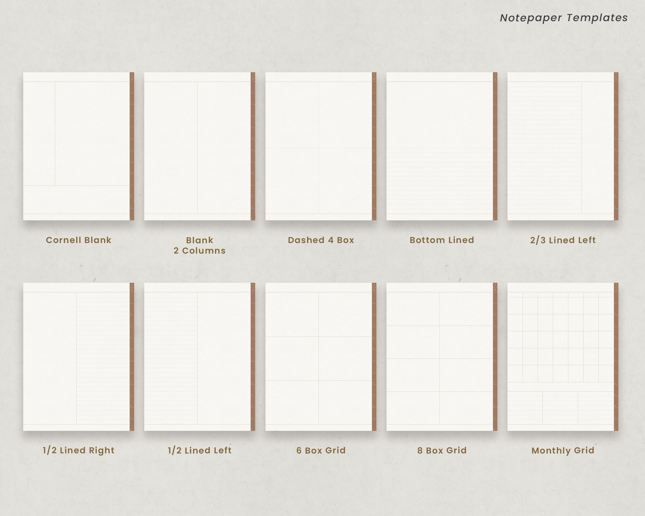 Minimalist Digital Notebook With Tabs for Ipad Goodnotes - Etsy