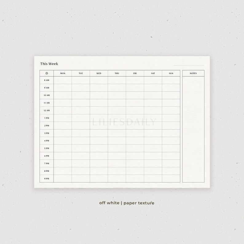 Editable Weekly Timetable Digital Template for Goodnotes on - Etsy
