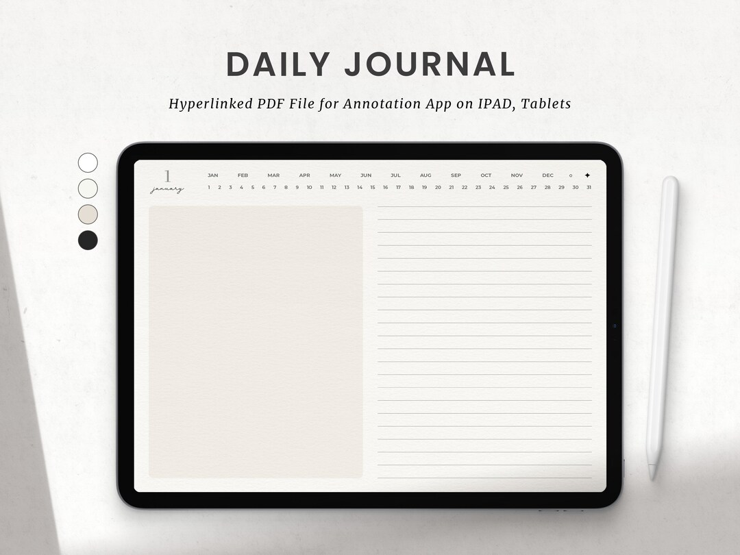 Daily Journal, Digital Photo Journal, Goodnotes Bullet Journal ...