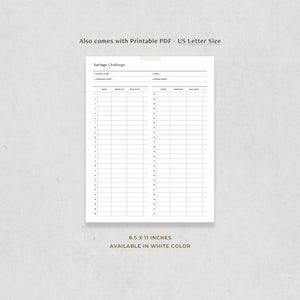 52 Week Savings Challenge, Weekly Money Challenge Tracker Digital ...