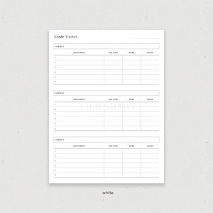 Grade Tracker, Assignment Log, Homework Student Digital Planner ...