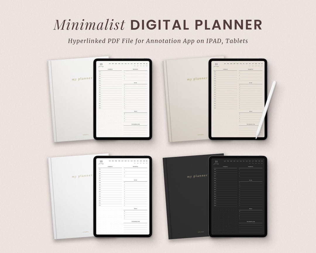 Digital Planner Undated, Goodnotes Planner, iPad Android Planner ...