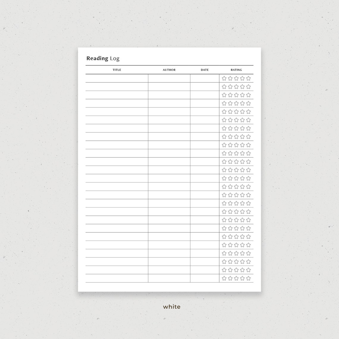 Reading Log and Books to Read List Reading Tracker Digital - Etsy
