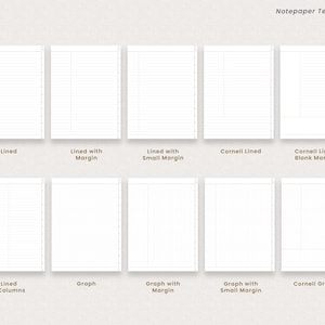 Student Digital Notebook for Goodnotes With Tabs, Minimal Note Taking ...