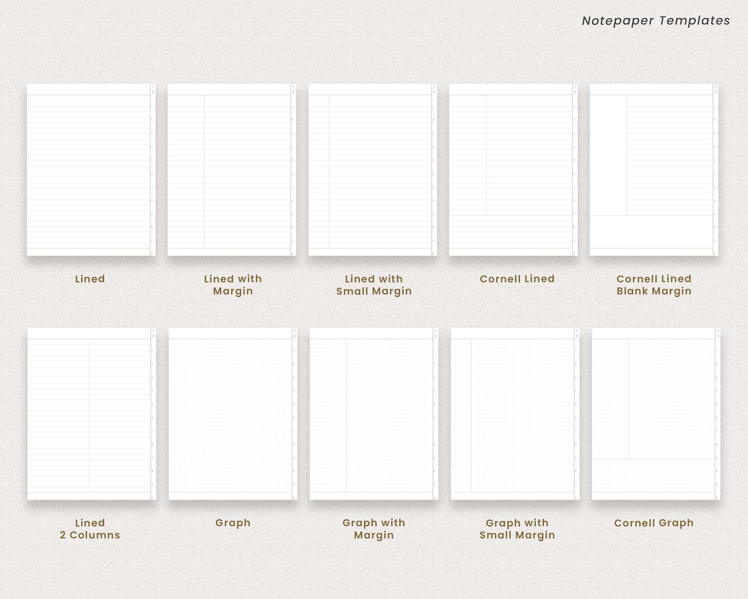 Student Digital Notebook for Goodnotes With Tabs Minimal Note - Etsy