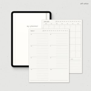 Undated Weekly Digital Planner, Goodnotes Planner, iPad Journal ...