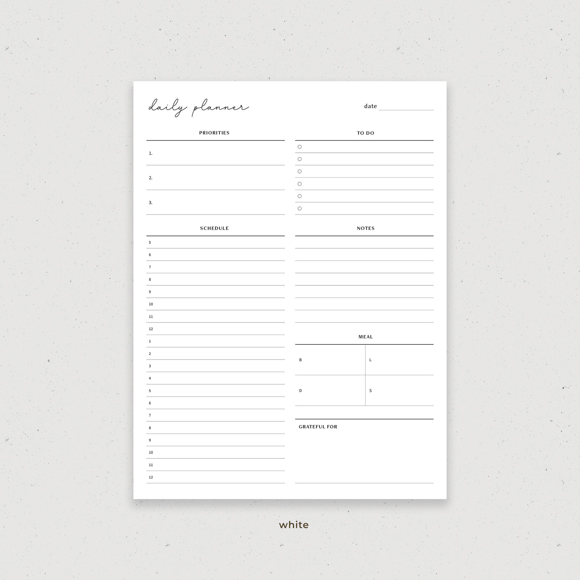 Minimalist Daily Digital Planner Daily Template for Ipad - Etsy
