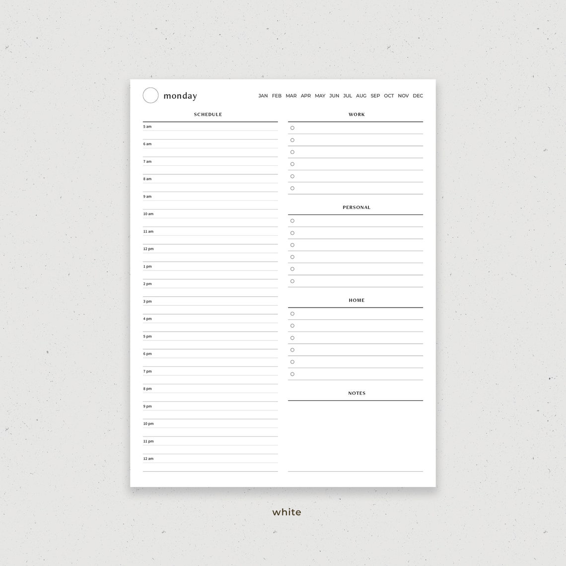 Daily Schedule Daily Hourly Digital Planner Template for | Etsy