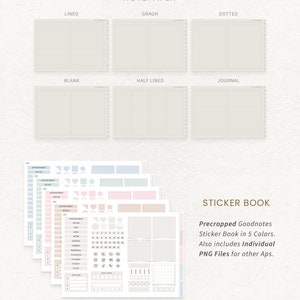 Undated Minimalist Digital Planner, Goodnotes Planner, iPad Neutral ...