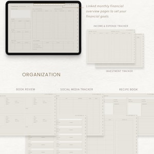 Undated Minimalist Digital Planner, Goodnotes Planner, iPad Neutral ...