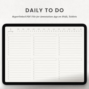 Daily to Do, Checklist, Task List Digital Planner for iPad Goodnotes ...