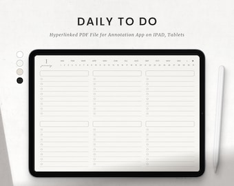 Daily to Do Checklist Task List Digital Planner for iPad - Etsy