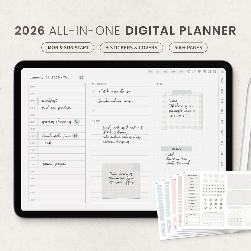 26 27 Monthly Planner - Etsy