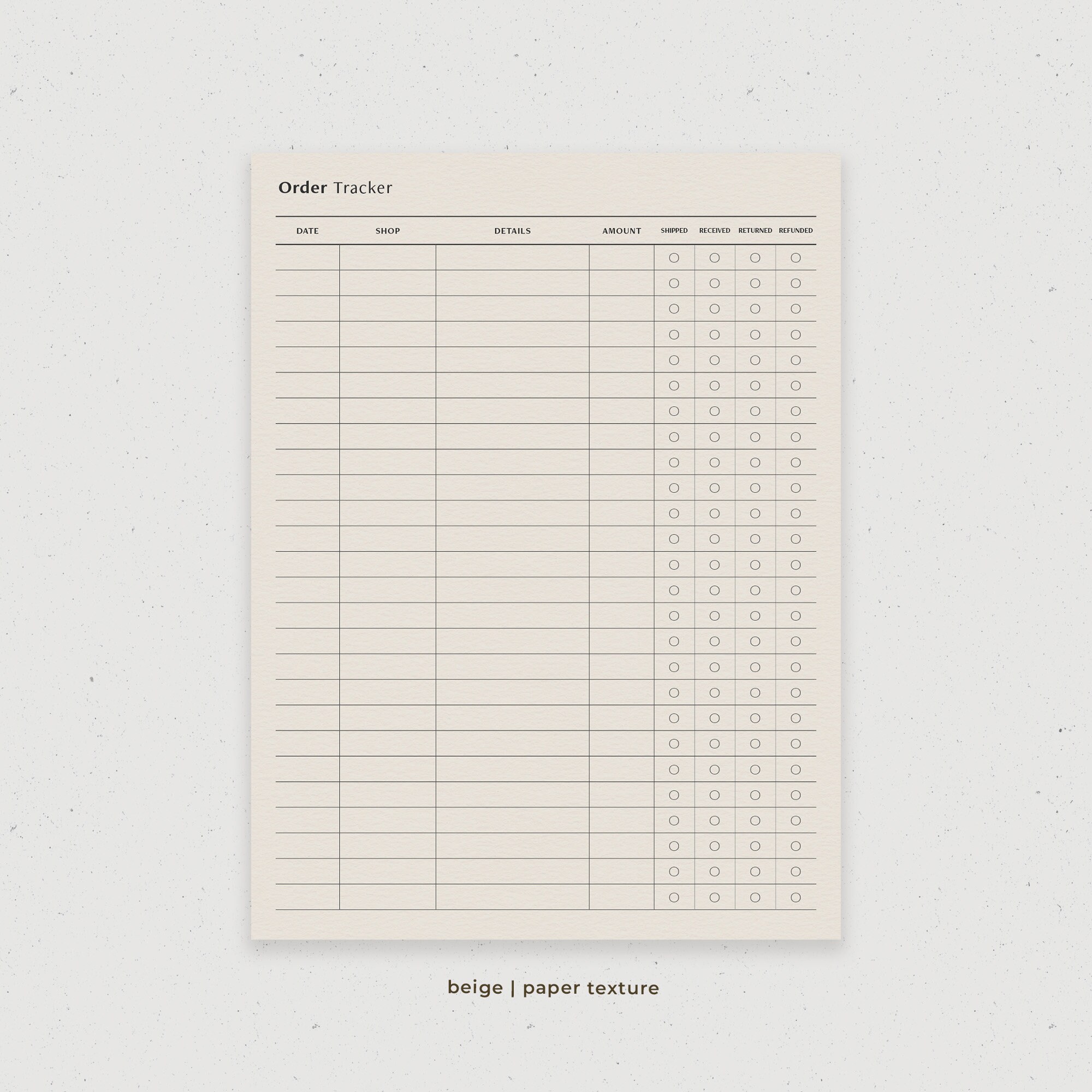 Online Order Tracker Shopping List Purchase Log Digital - Etsy