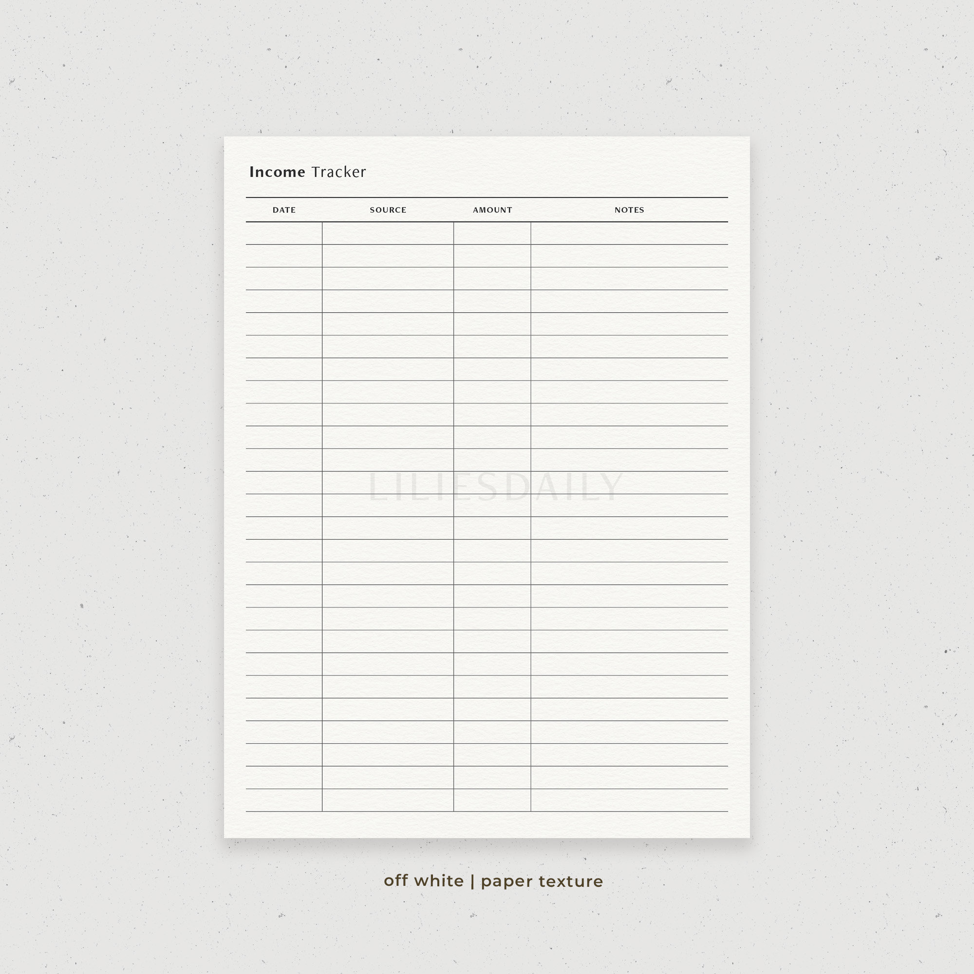 Income Tracker Monthly Income Log Business Income Digital - Etsy