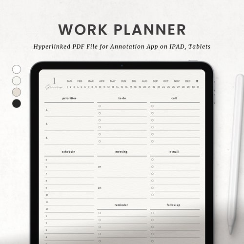 Digital Work Planner for Goodnotes Office Planning for Ipad - Etsy