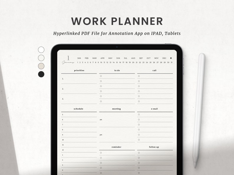 Digital Work Planner for Goodnotes Office Planning for Ipad - Etsy