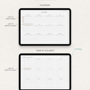 Undated Digital Planner, Minimalist Goodnotes Planner, iPad Daily ...