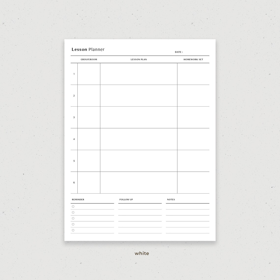 Lesson Plan Teacher Planner Class Agenda 6 Period Digital - Etsy