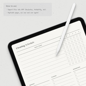 Cleaning Schedule, Cleaning Checklist, Chore Chart Digital Planner ...