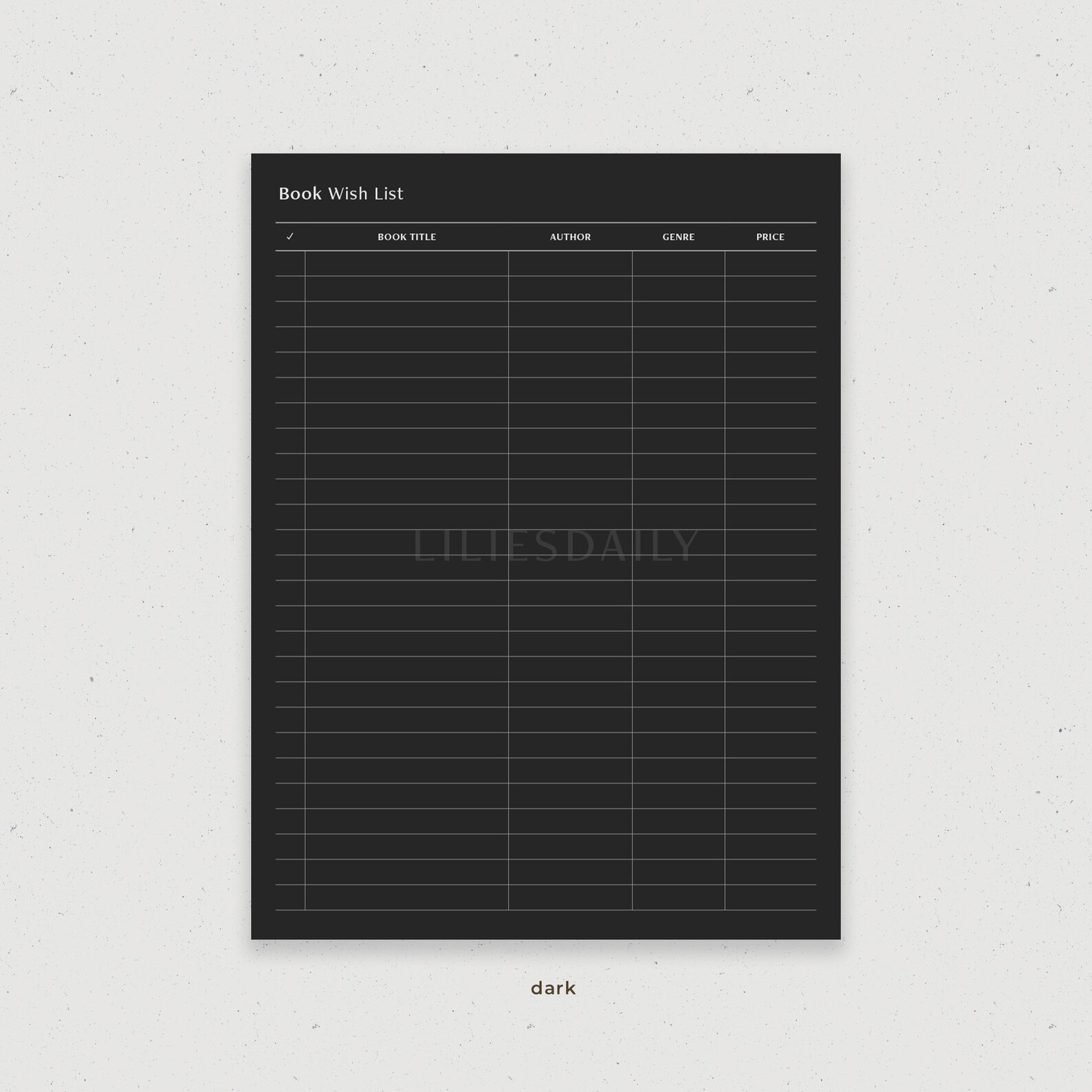 Book Wish List Digital Template, Books to Buy, Reading Goals Printable ...