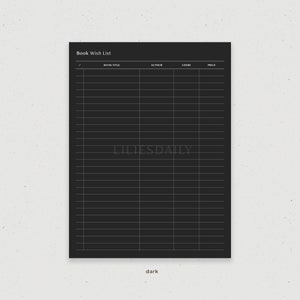 Book Wish List Digital Template, Books to Buy, Reading Goals Printable ...