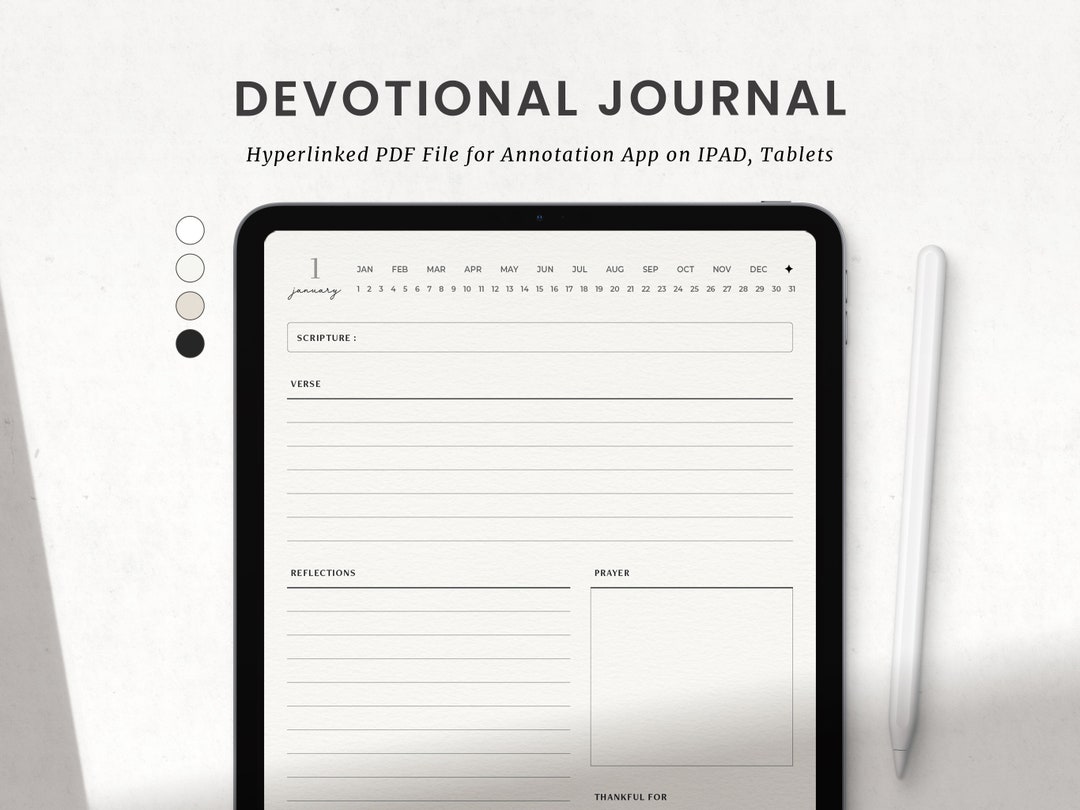 Digital Devotional Journal, Daily Prayer Journal, Faith Planner, Bible ...