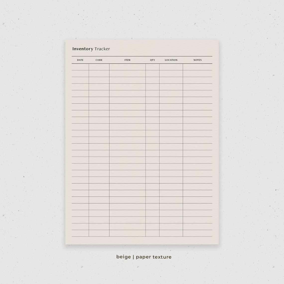 Inventory Tracker Storage Log Stock Management Digital - Etsy