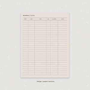Inventory Tracker, Storage Log, Stock Management Digital Planner ...